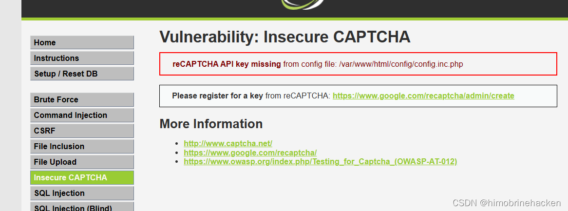 dvwa靶场Insecure CAPTCHA（不安全的验证码）全难度教程（附代码分析）_dvwa insecure captcha-CSDN博客