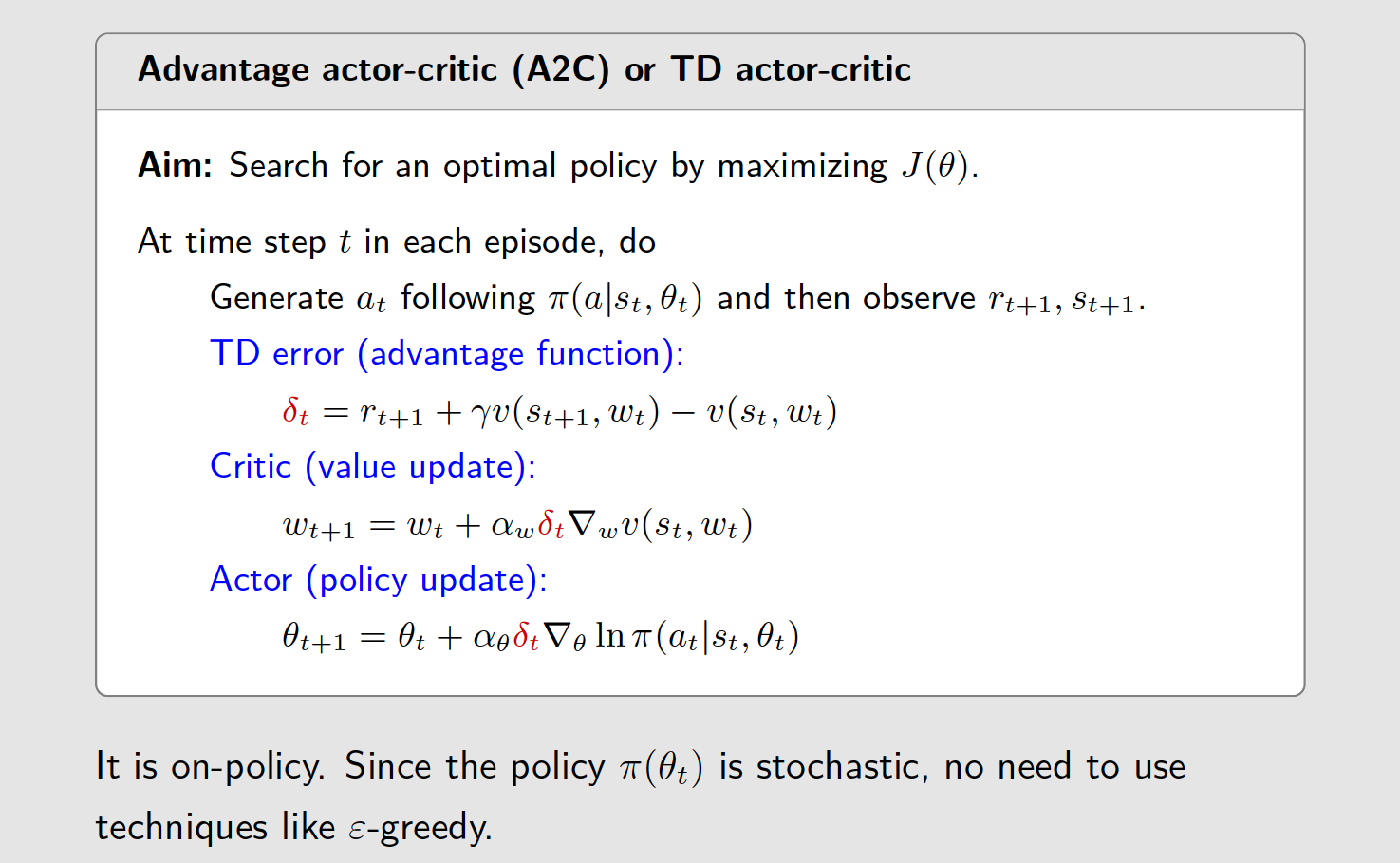 强化学习-赵世钰（十）：Actor-Critic Methods【Advantage Actor-Critic算法（on-policy ...