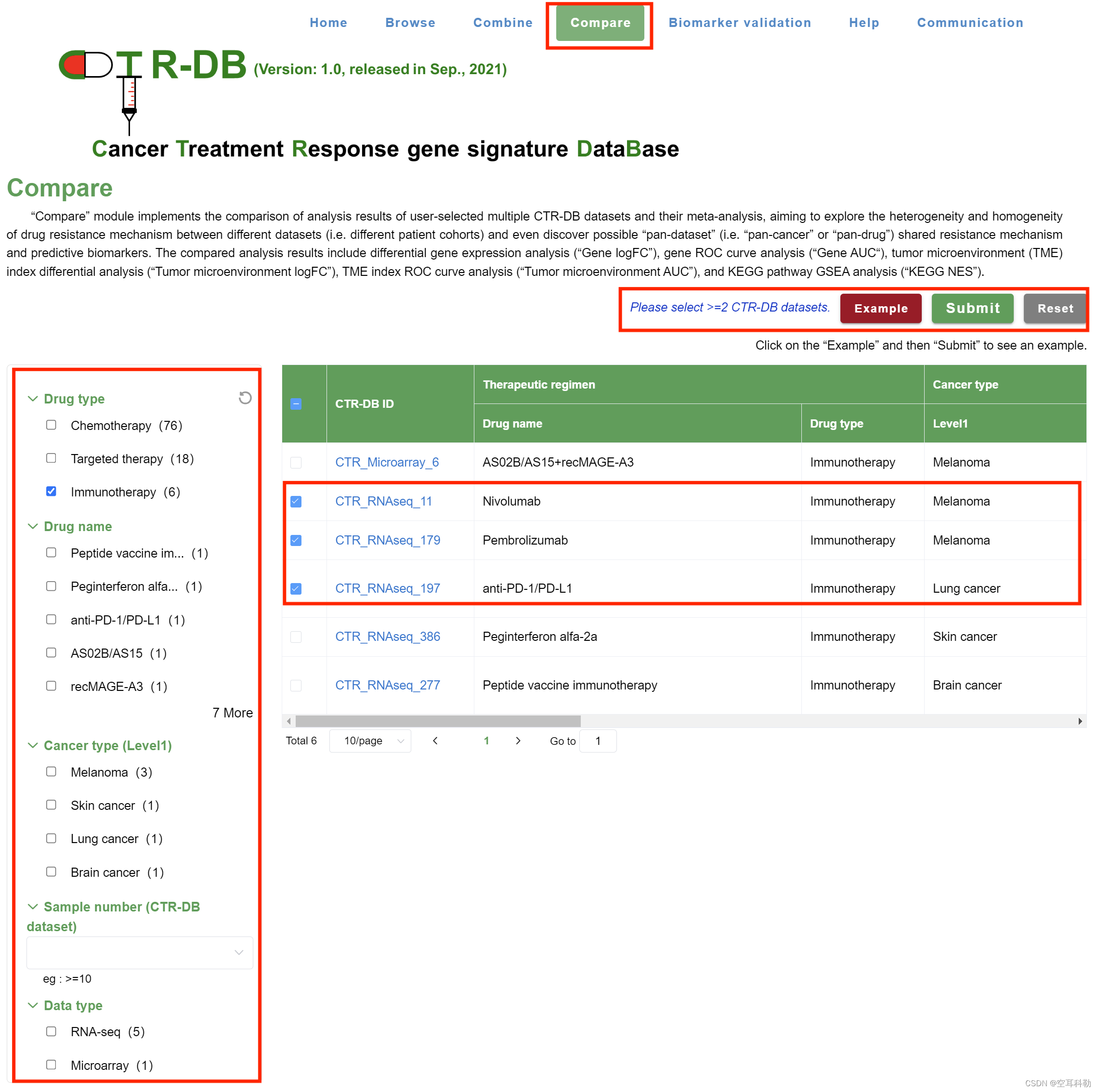 癌症用药响应预测标志物发现和验证的好帮手——癌症药物抵抗数据库CTR-DB，后悔没有早点开！详解！收藏！-CSDN博客