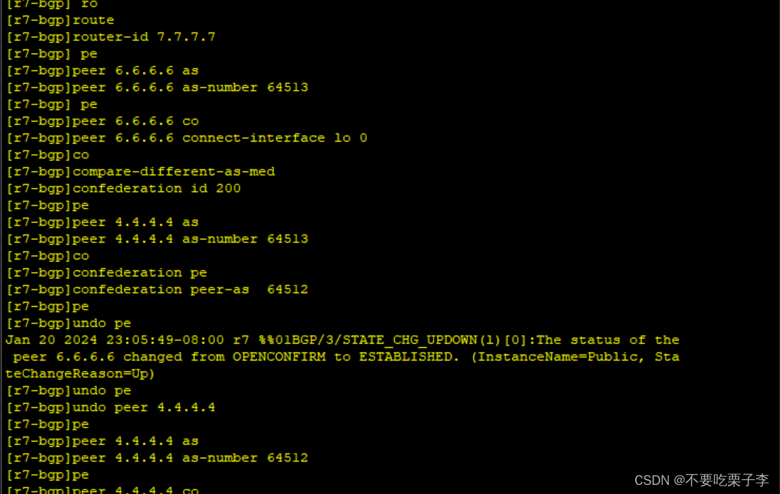 HCIP：1.如图连接网终，合理规格IP地址，AS200内IGP协议为OSPE2.R1属于AS 100 : R2-R3-R4小AS 234 ...