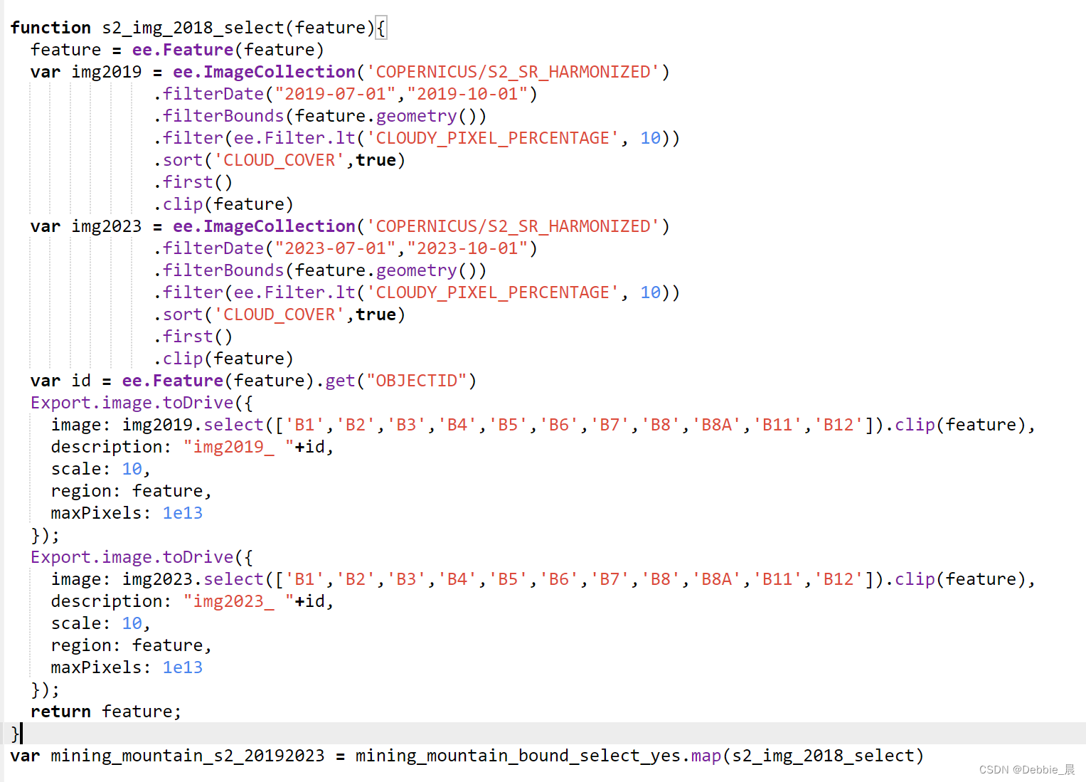 gee中A mapped function‘s arguments cannot be used in client-side operations_a mapped function's ...