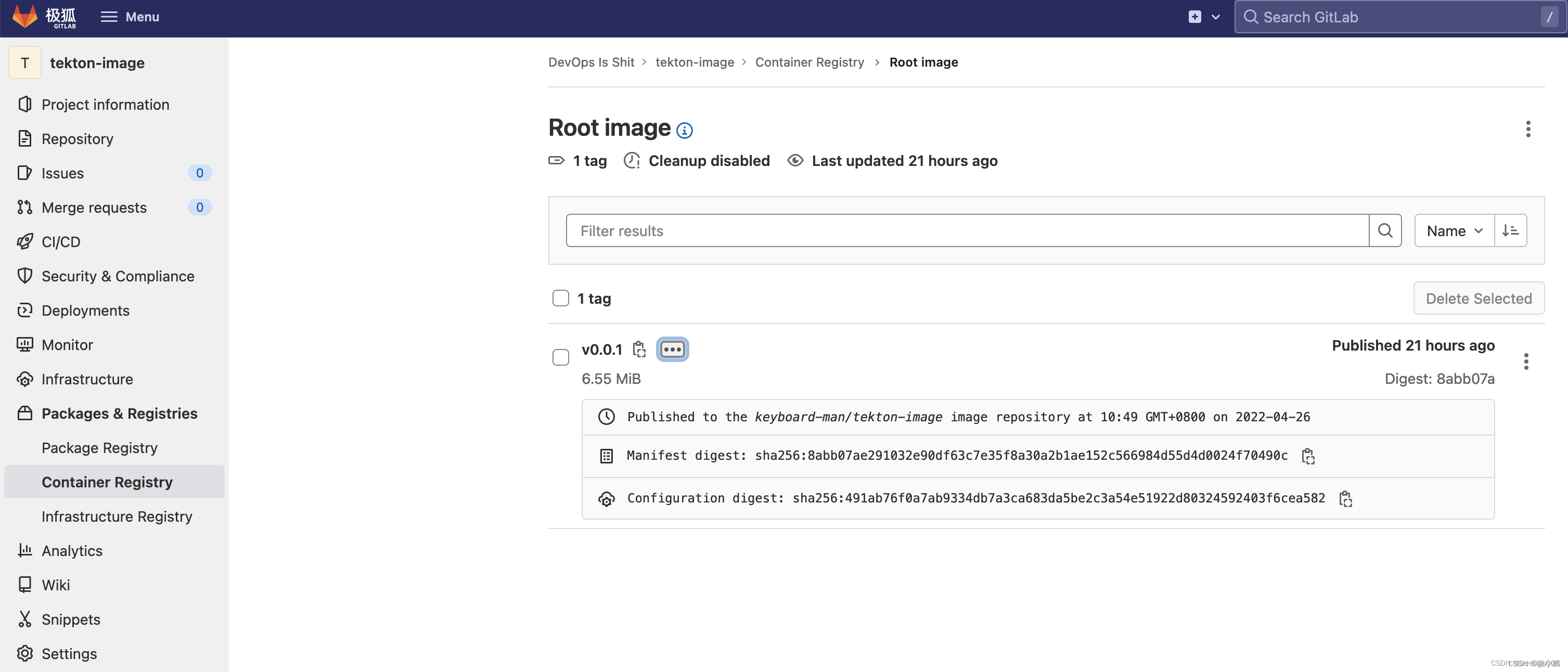 用 Tekton 来构建镜像并推送到极狐GitLab 私有仓库_tekton拉取git仓库的镜像环境-CSDN博客