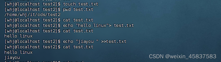 Linux的echo，飘号(`)， 重定向符，tail_linux命令带飘号```-CSDN博客