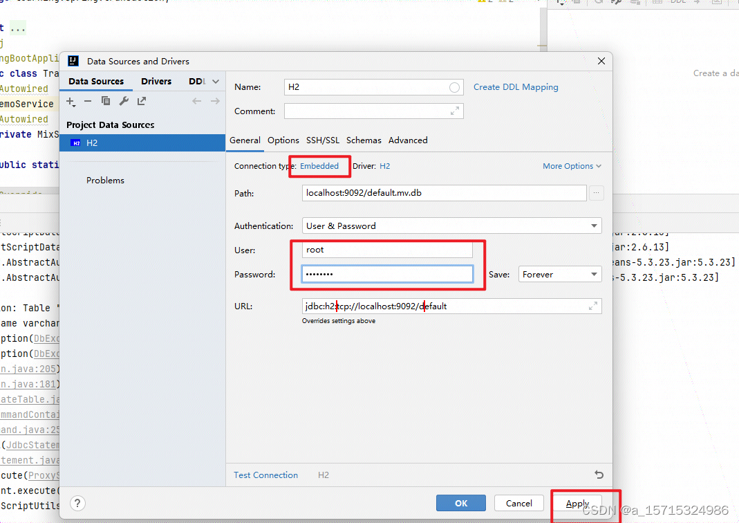 idea配置h2数据库后，无法执行sql语句（schema.sql）_org.h2.jdbc.jdbcsqlsyntaxerrorexception-CSDN博客
