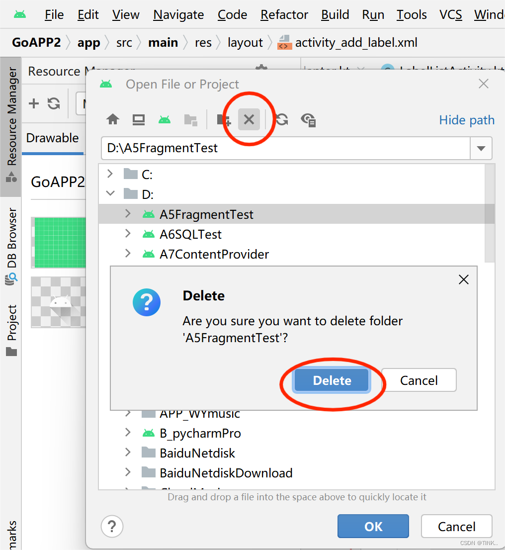 如何删除Android Studio中的项目？_android studio 删除项目-CSDN博客