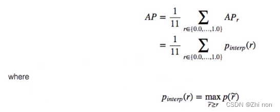 目标检测Precision/Recall curve中AP曲线为什么呈现下降趋势-CSDN博客