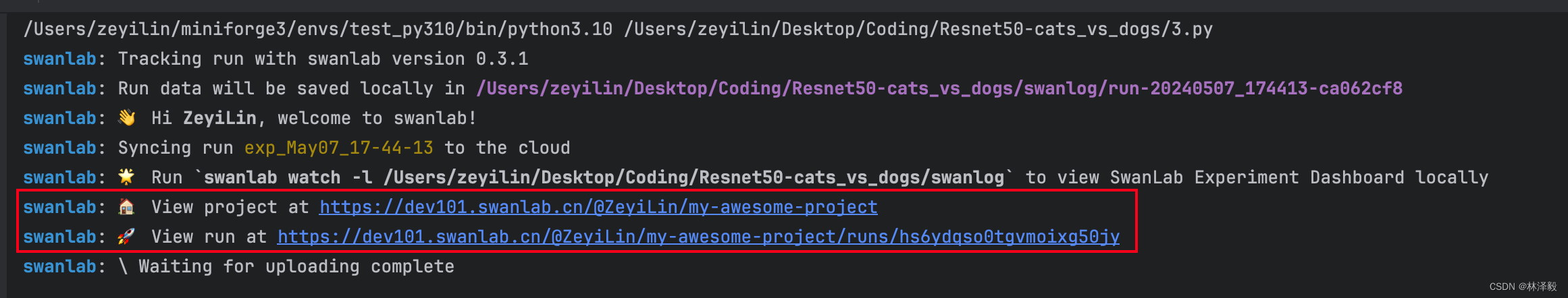 SwanLab快速上手（Wandb国产平替）-CSDN博客