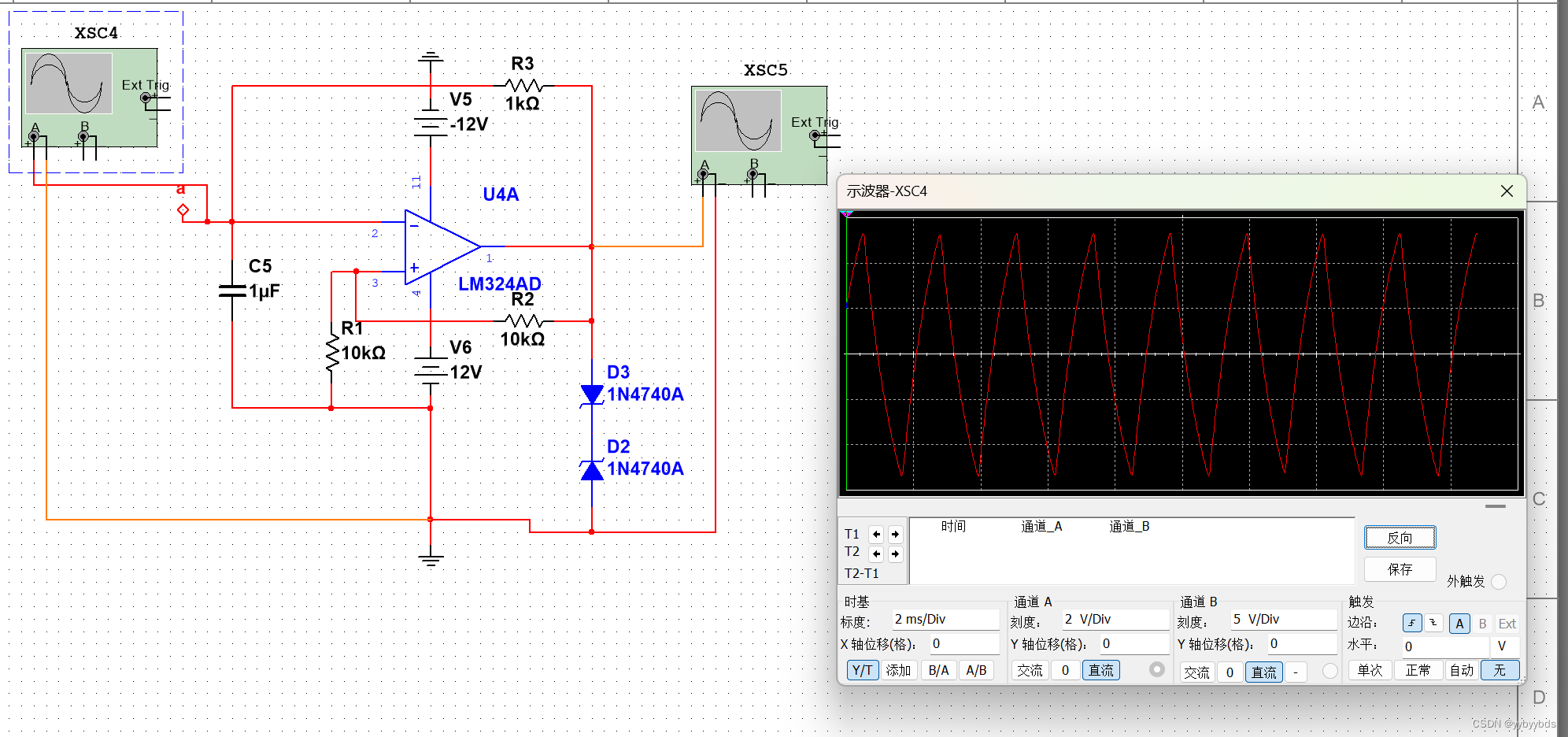 运算放大器生成三角波、方波（自激振荡、单运放）_运算放大器产生三角波电路-CSDN博客