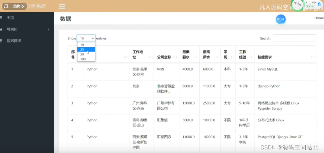 基于pythonflaskboss直聘可视化分析boss招聘网站可视化分析 Csdn博客