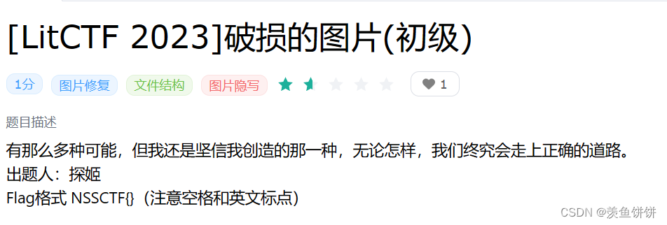 [LitCTF 2023]破损的图片(初级)-CSDN博客
