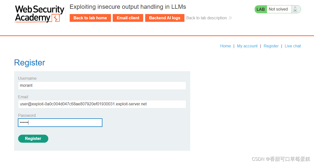 Web LLM 攻击实验：利用 LLM 中不安全的输出处理-CSDN博客