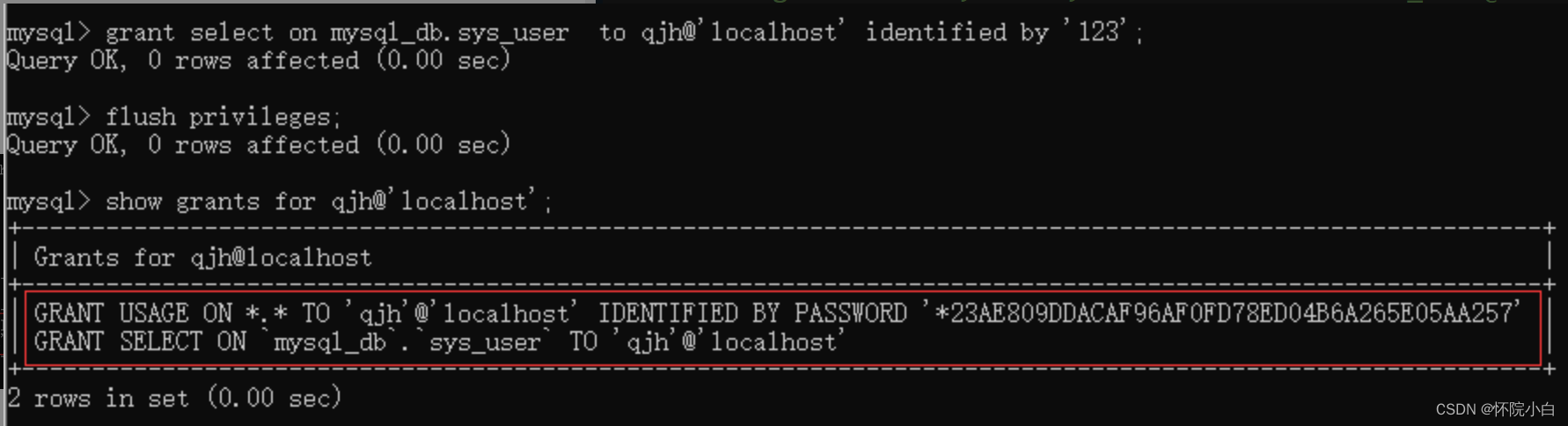 MySQL数据库 - 授权与撤销授权_mysql grant usage on *.* 权限取消-CSDN博客