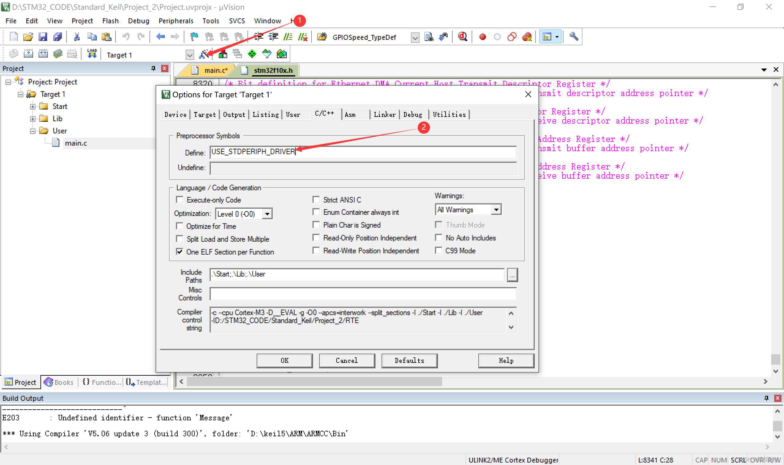 基于KEIL5的STM32F103系列标准库工程创建与软件的下载_stm32f103标准库下载-CSDN博客