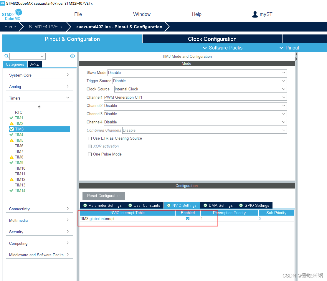 STM32F407VET6的PWM中断使用_stm32f407vet6 pwm-CSDN博客