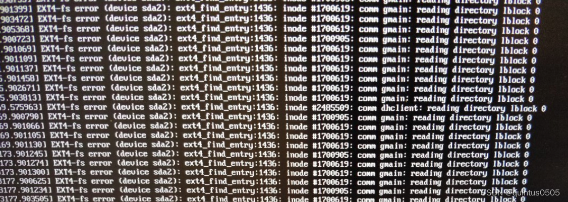 【Ubuntu】解决EXT4-fs error (device sda2): ext4_find_entry-CSDN博客