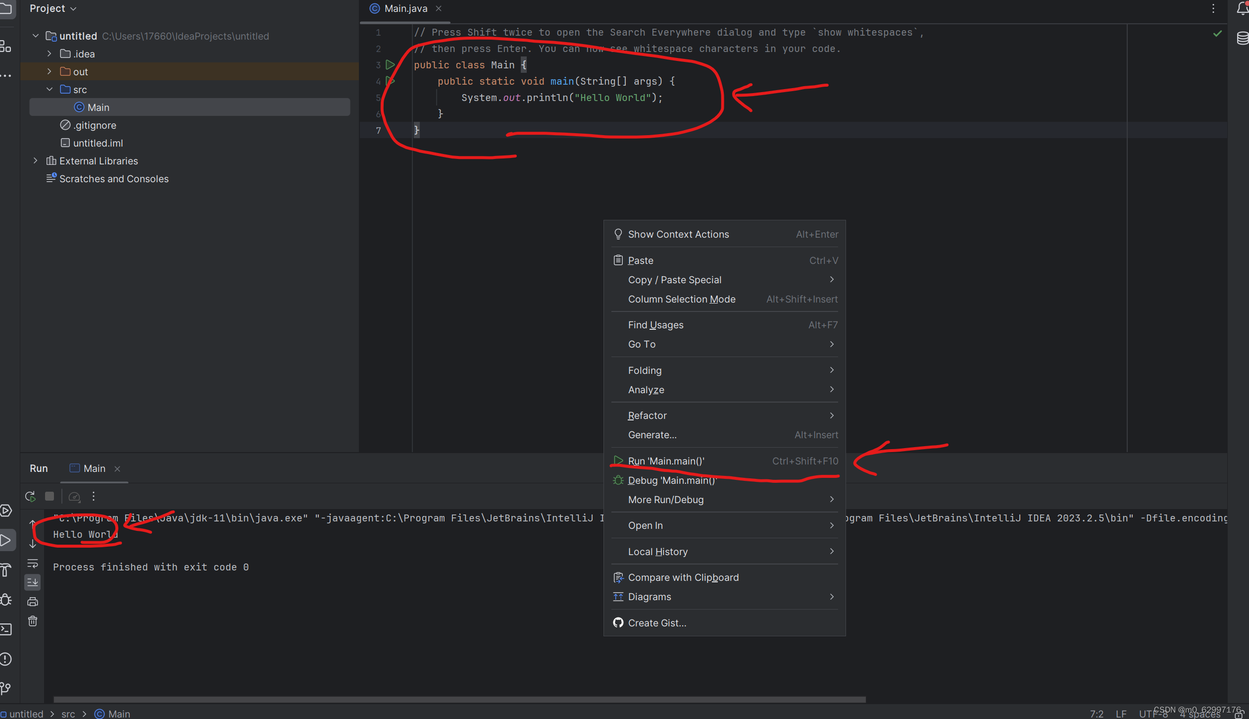 安装Idea并配置JDK11+运行你的第一个程序——HelloWorld_idea 配置jdk11-CSDN博客