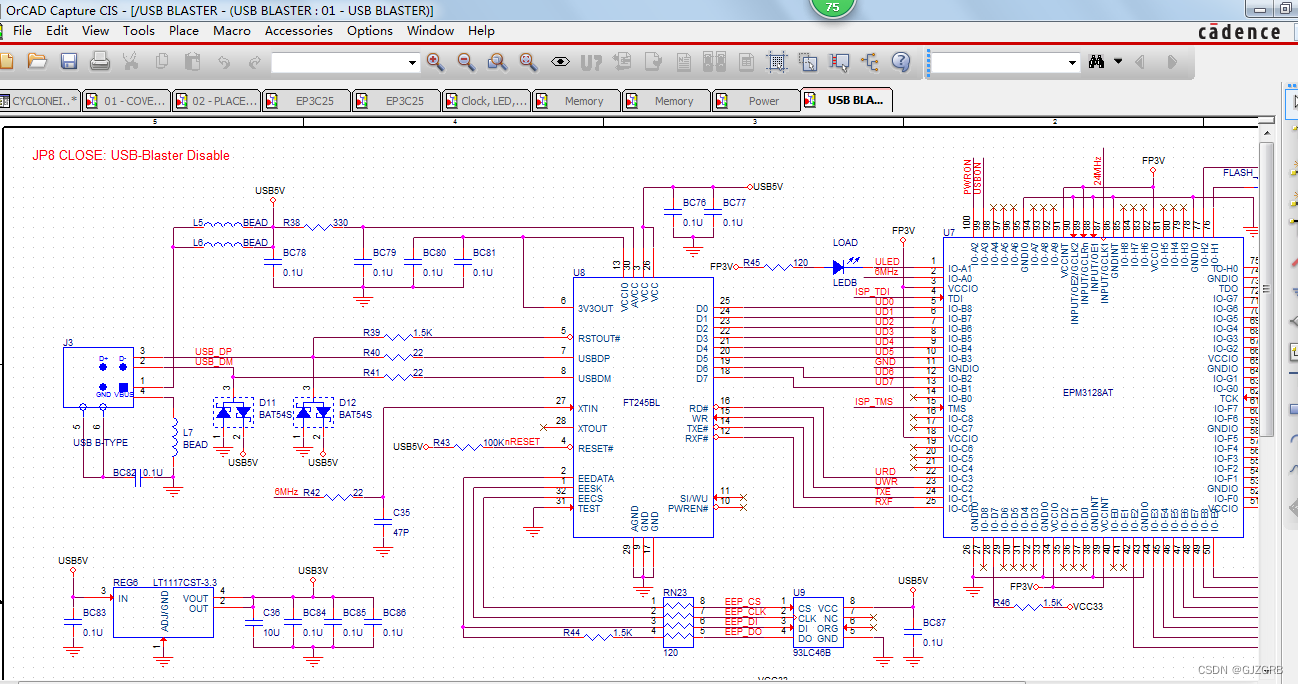 基于cyclone3系列 Ep3c25sdramssram Fpga开发板cadence Orcad设计硬件原理图pcb文件cadence Cyclone Csdn博客 4134