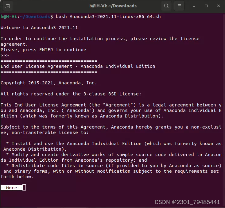 Linux 下载安装Anconda_linux下载conda-CSDN博客
