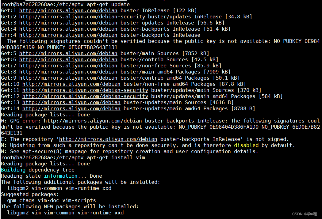 docker 内部下载命令踩过的坑_reading package lists... done-CSDN博客