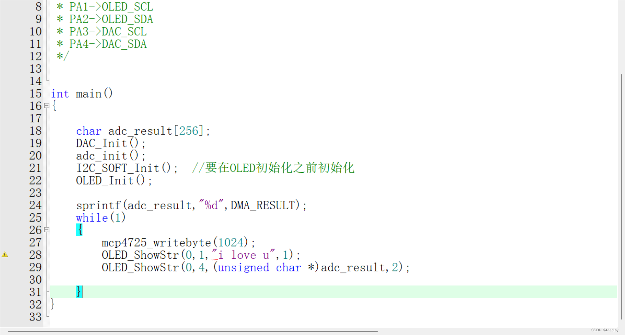 STM32F103C8T6的DAC的输出接ADC的输入_stm32f103c8t6 dac输出-CSDN博客