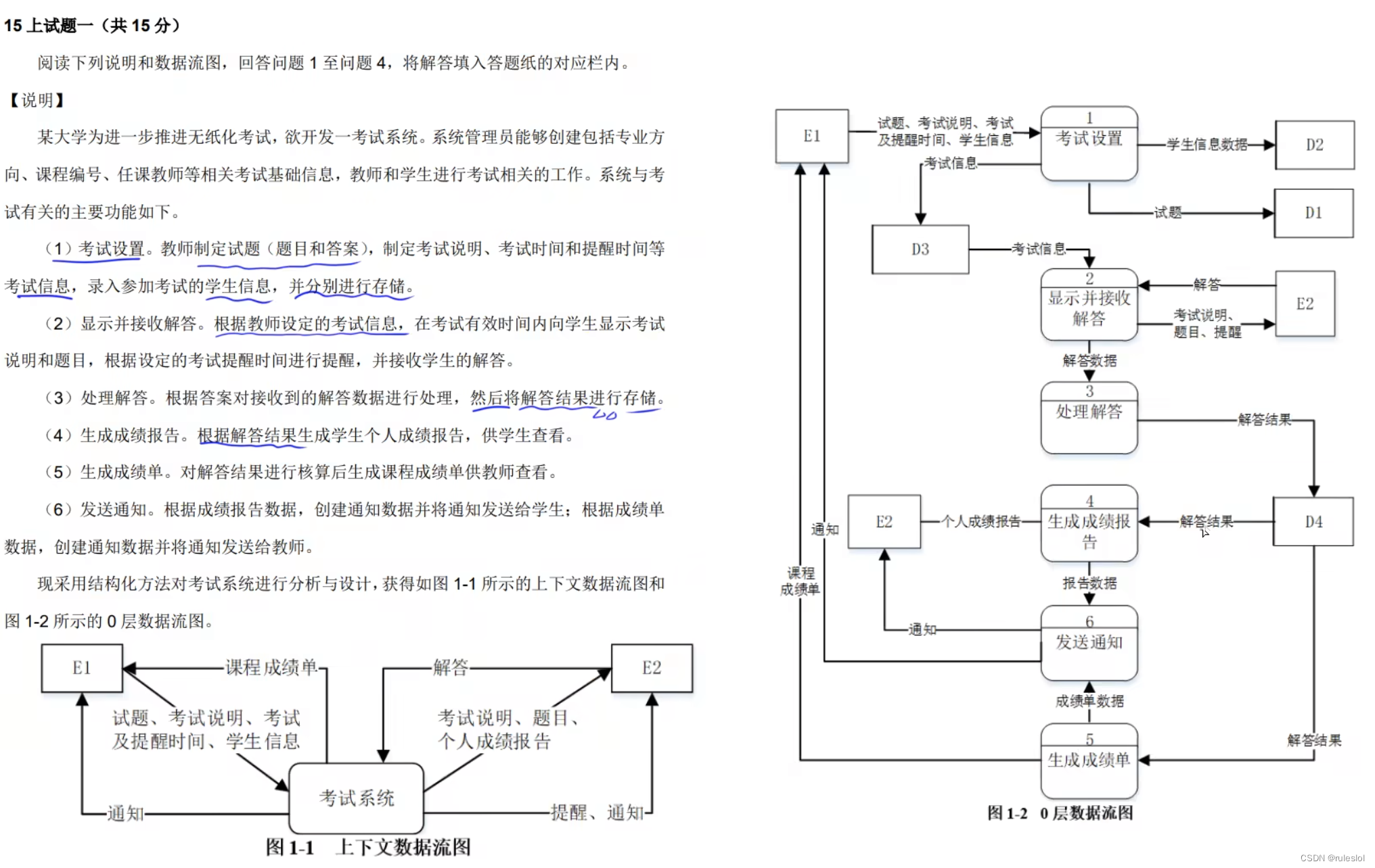 软考142-下午题-【试题一】：数据流图_软考142-下午题-【试题一】:数据流图-csdn博客-CSDN博客