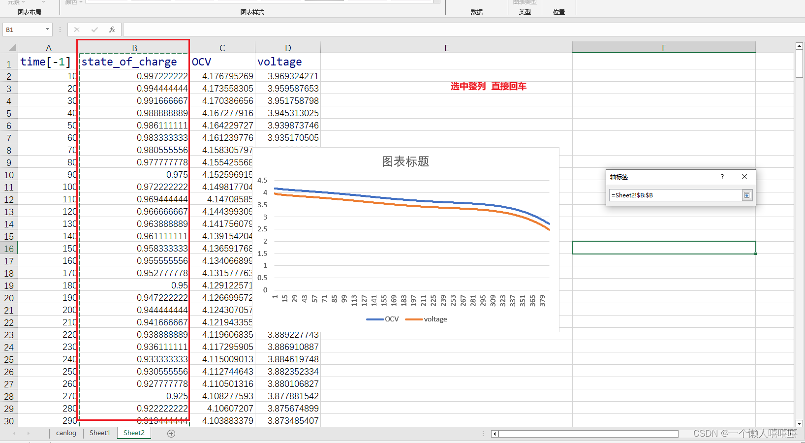 将excel中的 某一列作为画图后的横坐标excel画图以其中一列为横坐标 Csdn博客
