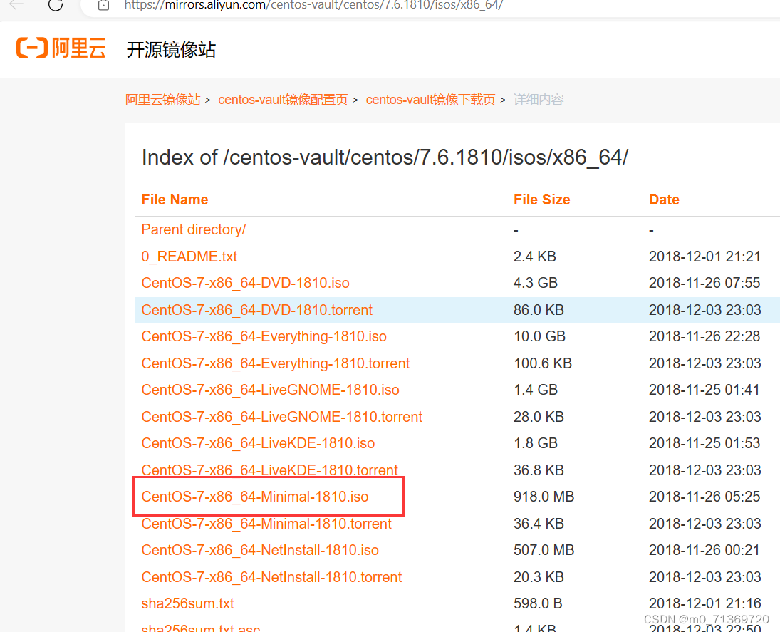 CentOS-7-x86_64-Minimal-1810.iso下载_centos-7-x86 64-minimal-1810.iso-CSDN博客