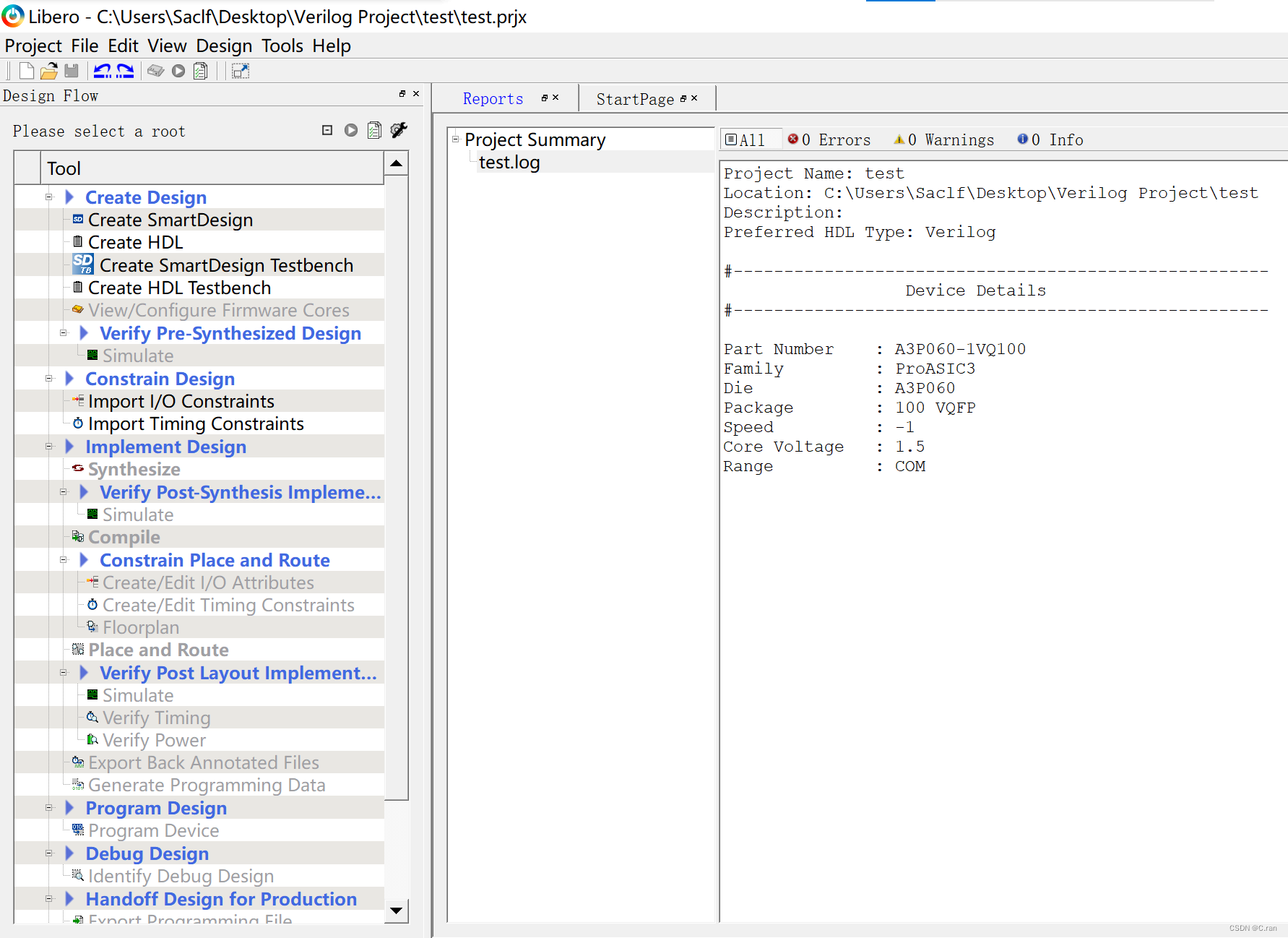 Libero Soc v11.9使用（一）_libero烧写步骤-CSDN博客
