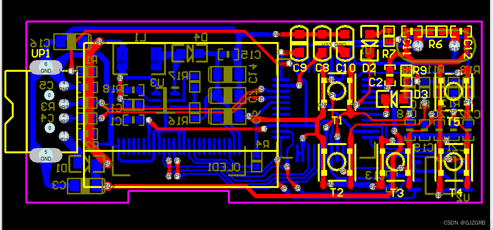 基于安全MCU+OLED显示屏密码认证U盾protel设计硬件（原理图+PCB）DDB工程文件_oled+mcu-CSDN博客