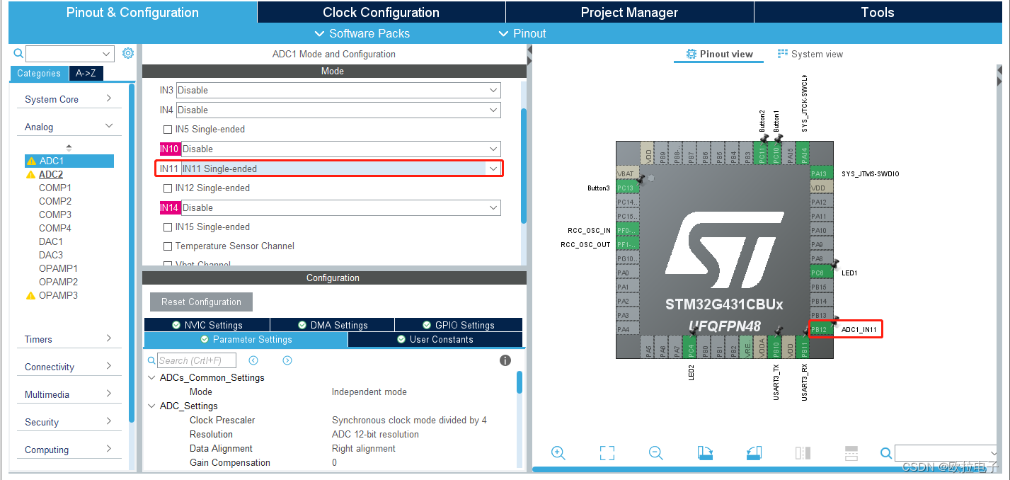 Stm32g4 Simulink Foc开发实战 第七章：adc采样电位器电压 Csdn Simulink Stm32 Adc Csdn博客