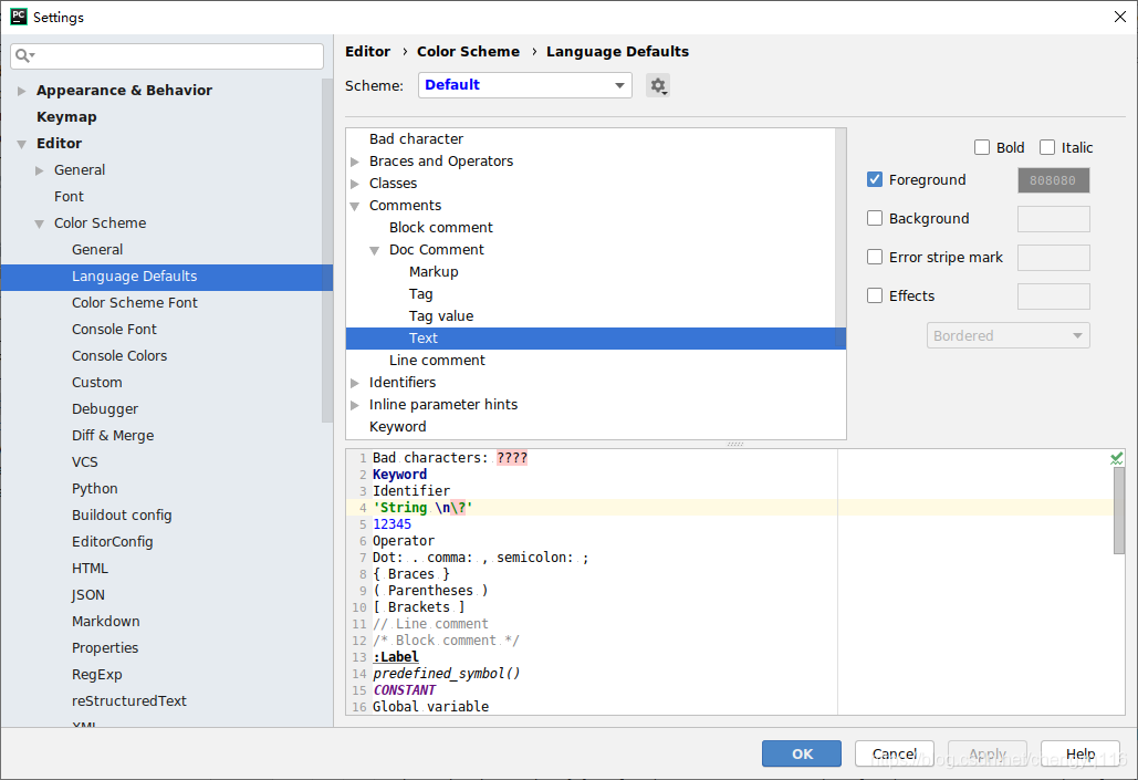 PyCharm 注释 (Comments) 样式设置_pycharm修改注释字体-CSDN博客