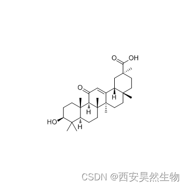 甘草次酸|cas:471-53-4|Enoxolone|抑制剂|原料药_3尾-hydroxy-11-oxo-olean-12-en-28-oic acid-CSDN博客
