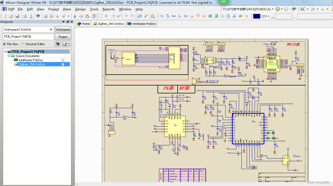 基于mrf24j40 无线ZigBee最小系统评估板硬件（原理图+PCB）工程文件-CSDN博客