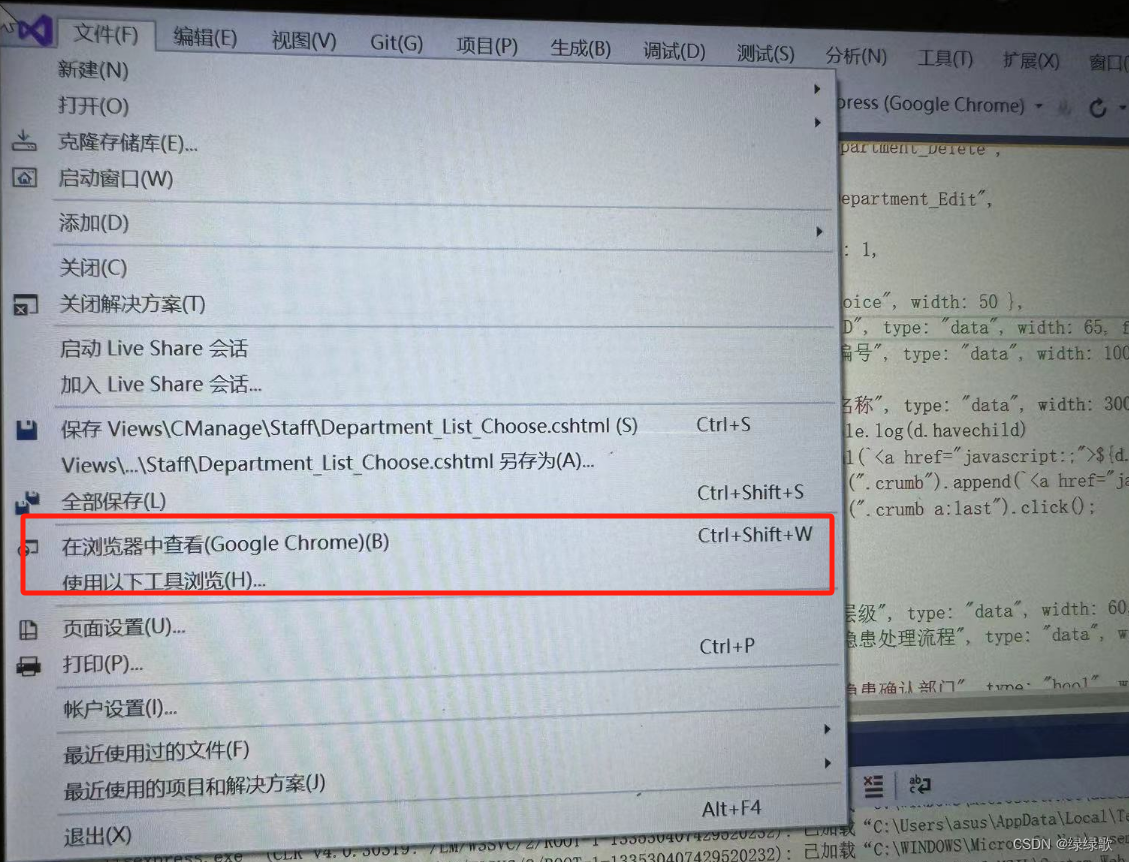visual studio运行更换默认游览器_visual studio 2022修改启动浏览器-CSDN博客