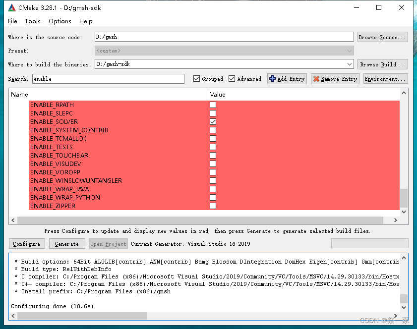 VS2019+Win10自编译Gmsh开源库并生成C++SDK接口_gmsh编译-CSDN博客