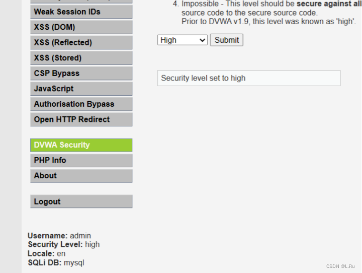 DVWA-Command Injection模块实验_利用kali linux对dvwa的command injection模块展开实验-CSDN博客