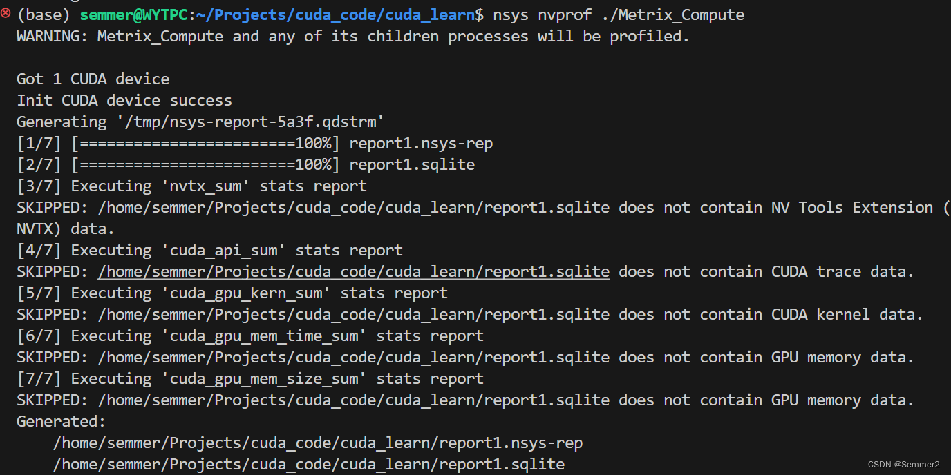 解决 WSL 下 nvprof 不可用问题_no kernels were profiled. no api activities were p-CSDN博客