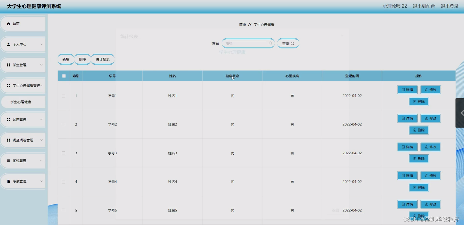 【附源码】计算机毕业设计大学生心理健康评测系统(javaspringbootmysqlmybatis论文计算机高校心理健康分析系统 Csdn博客 1316