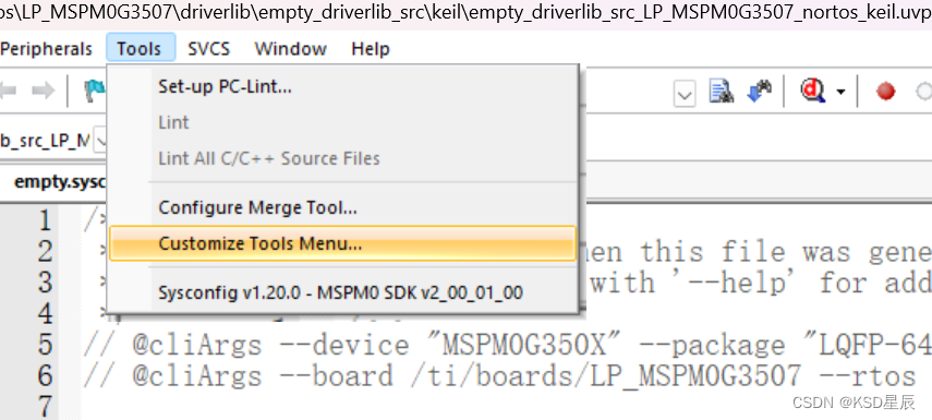 LP-MSPM0G3507环境搭建-CSDN博客