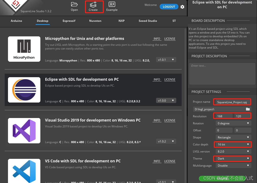 LVGL——SquareLine Studio的使用-CSDN博客