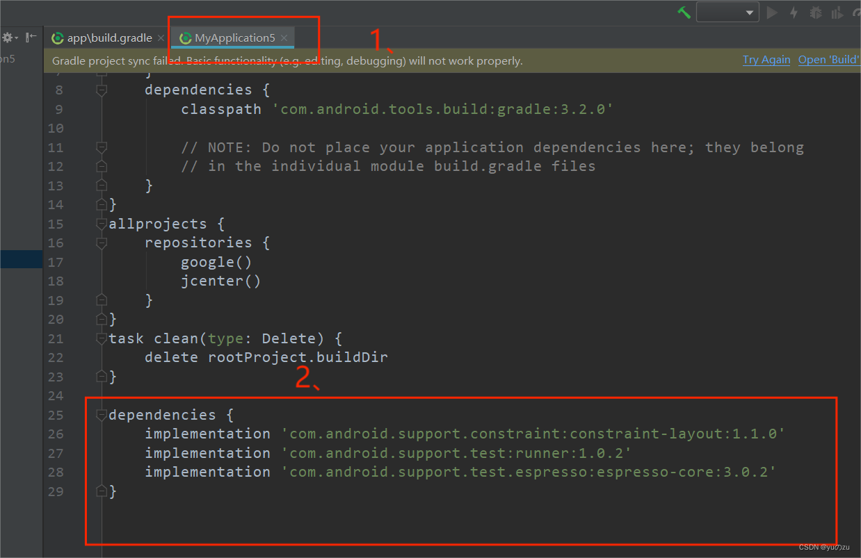 Could not resolve all files for configuration ‘:app:androidApis‘.报错如下：_could not resolve all ...