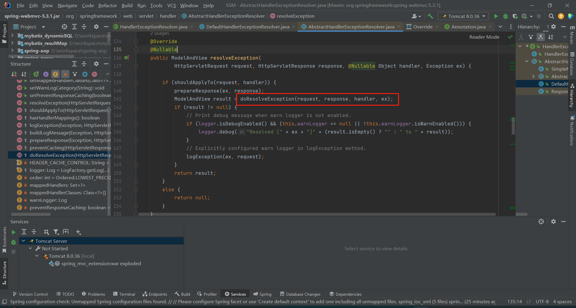 SpringMVC(十一）异常处理器和注解配置SpringMVC