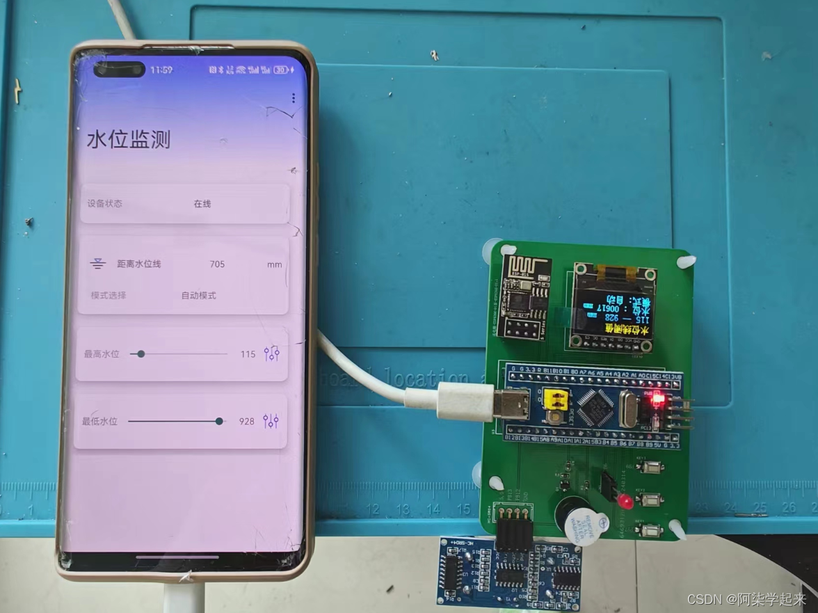 物联网毕设 -- 水位监测（云+超声+STM32+APP）_水位传感器stm32-CSDN博客