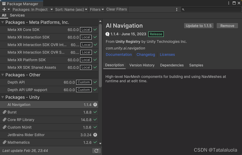 【Meta】oculus samples/unity Depth API开发过程中遇到的问题记录_oculus-sample-CSDN博客