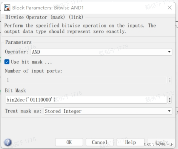 Simulink中Bitwise Operator模块使用_simulink bitwise-CSDN博客