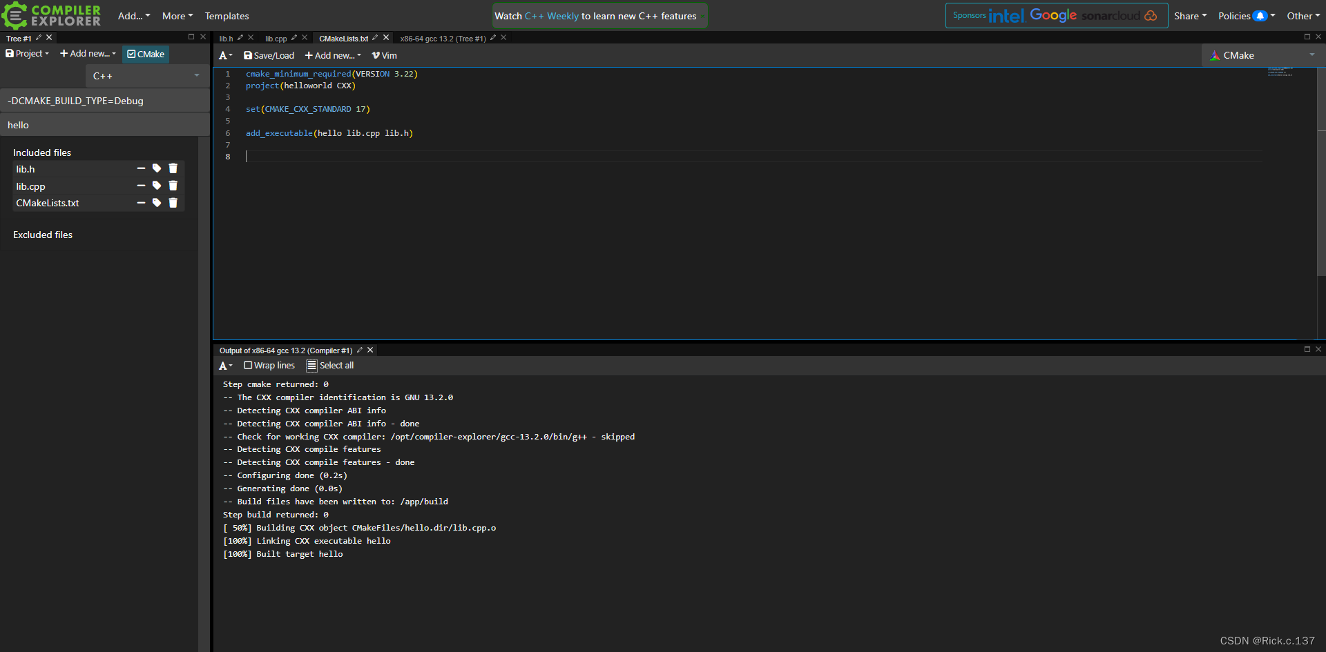 Godbolt 中使用CMake 进行编译-CSDN博客