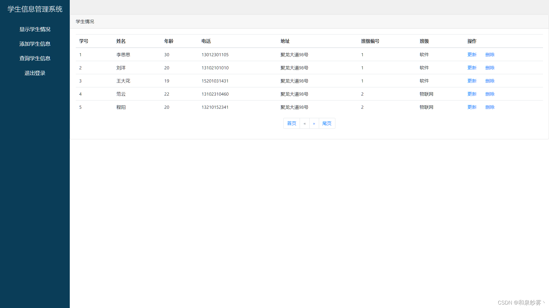 项目 Java Servlet Javabean Jstl Mysql Bootstrap4 一个简单的学生信息管理系统 附源码 Csdn博客 