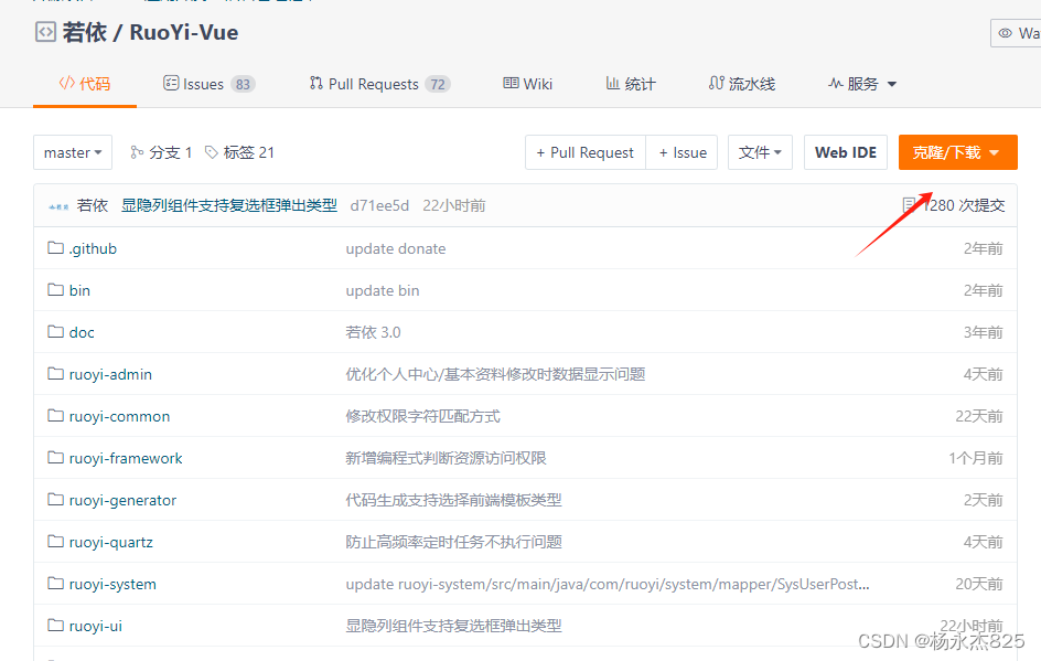 若依开源框架-Ruoyi-vue 前端分离版使用说明-超详细_前端怎么在若依框架上开发-CSDN博客