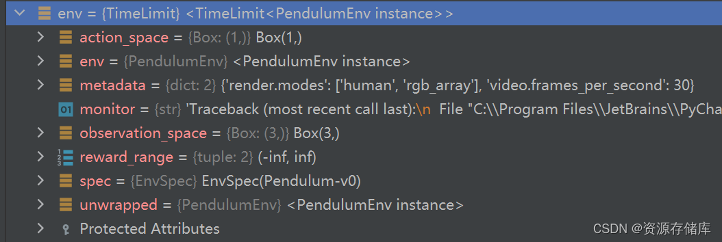 摆：倒立摆问题（连续控制）-Pendulum-v0_python的pendulum-v0代码详解-CSDN博客